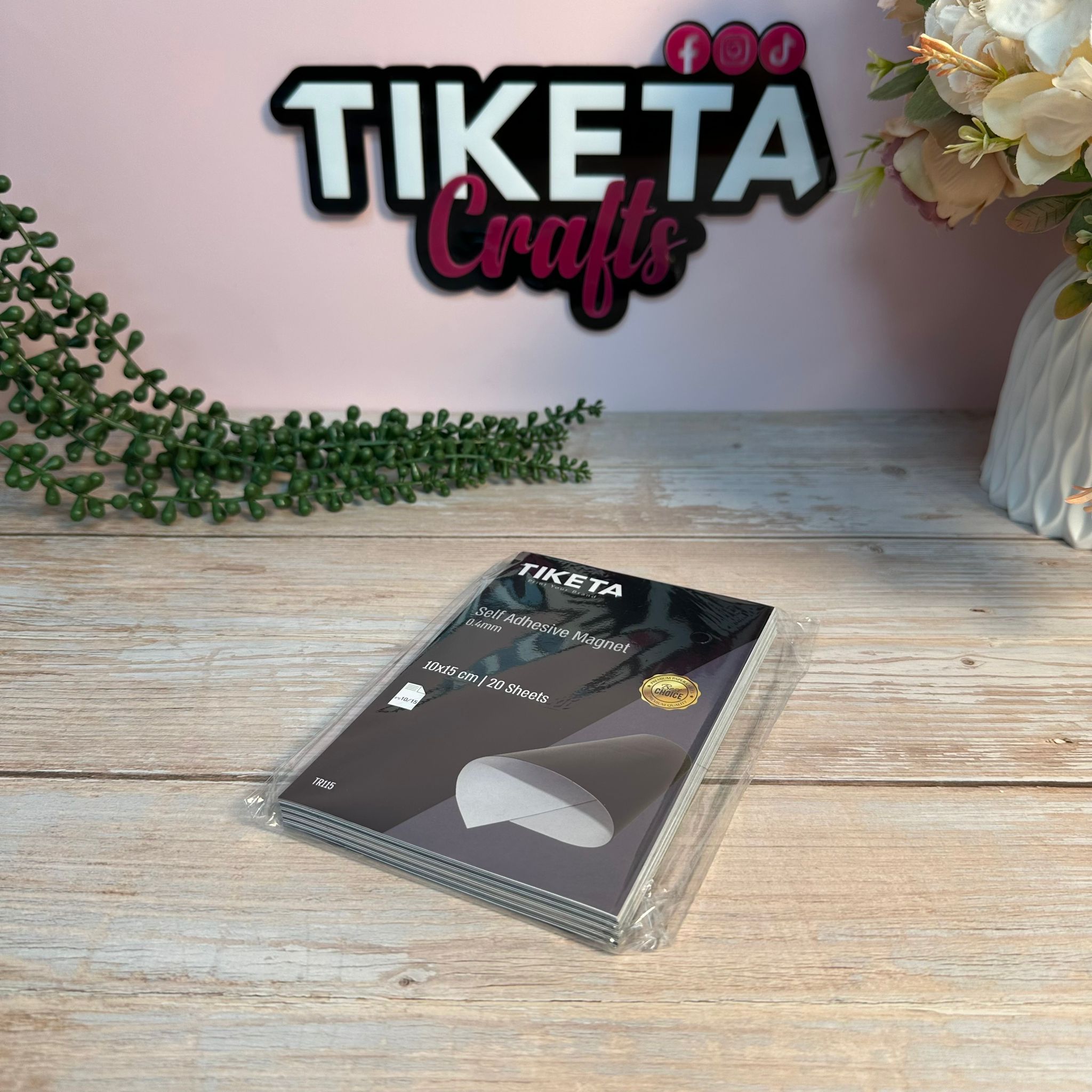 דף מגנט דביק 10/15 סמ - tiketa
