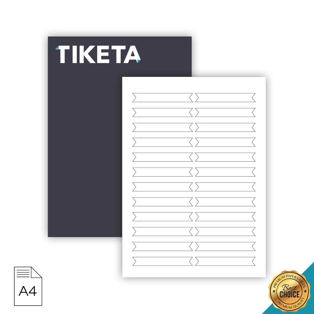 דף מדבקות מיתוג דגלונים 98/14 - tiketa