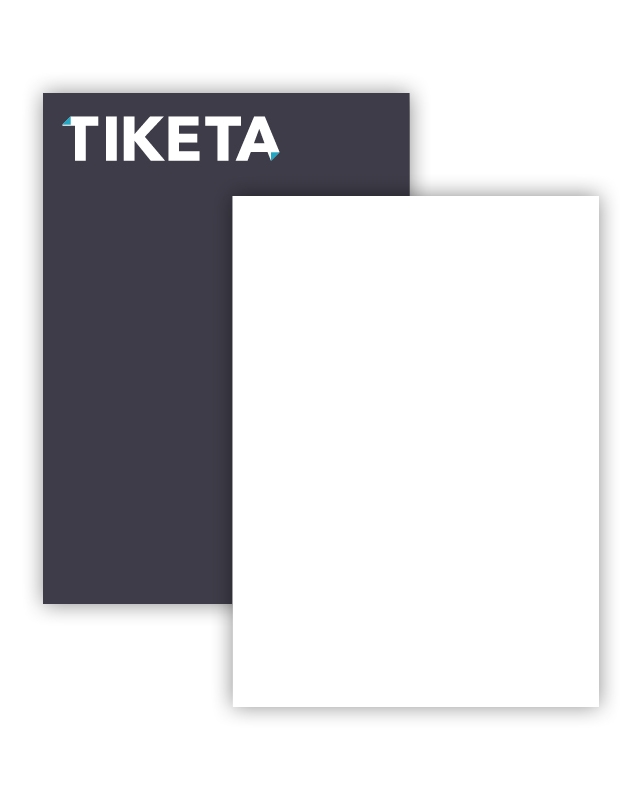דף מדבקות מיתוג A4 שקוף - tiketa