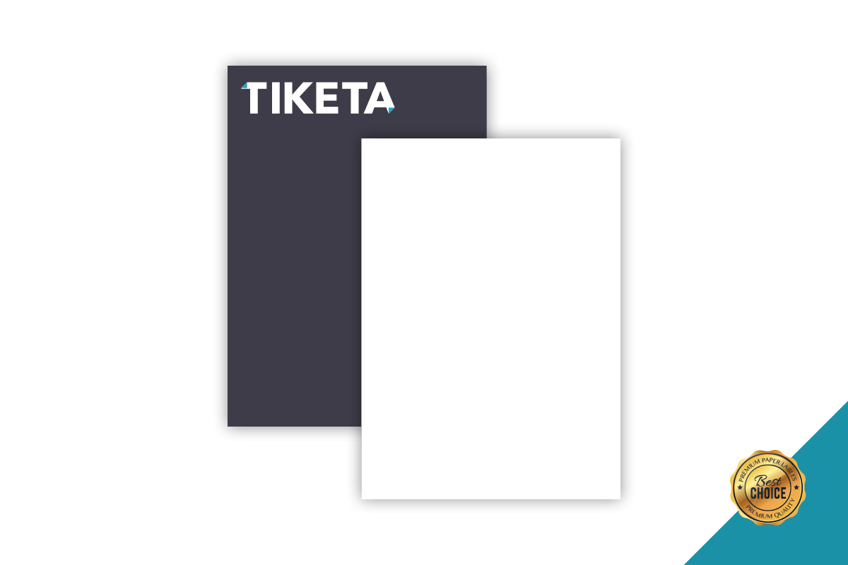 מדבקות פוליאסטר מבריקות A4 - TIKETA