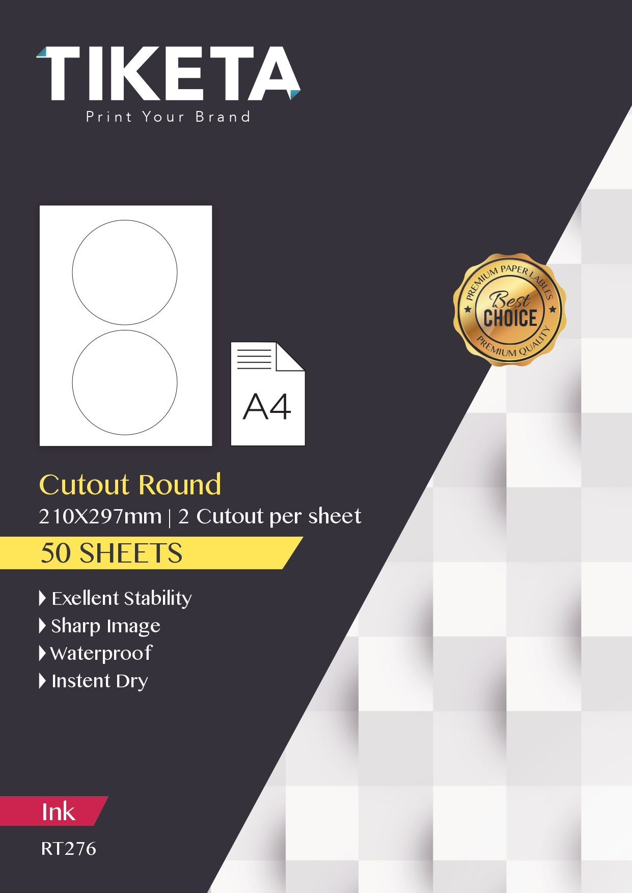 פלייסמנט עגול למיתוג צלחת