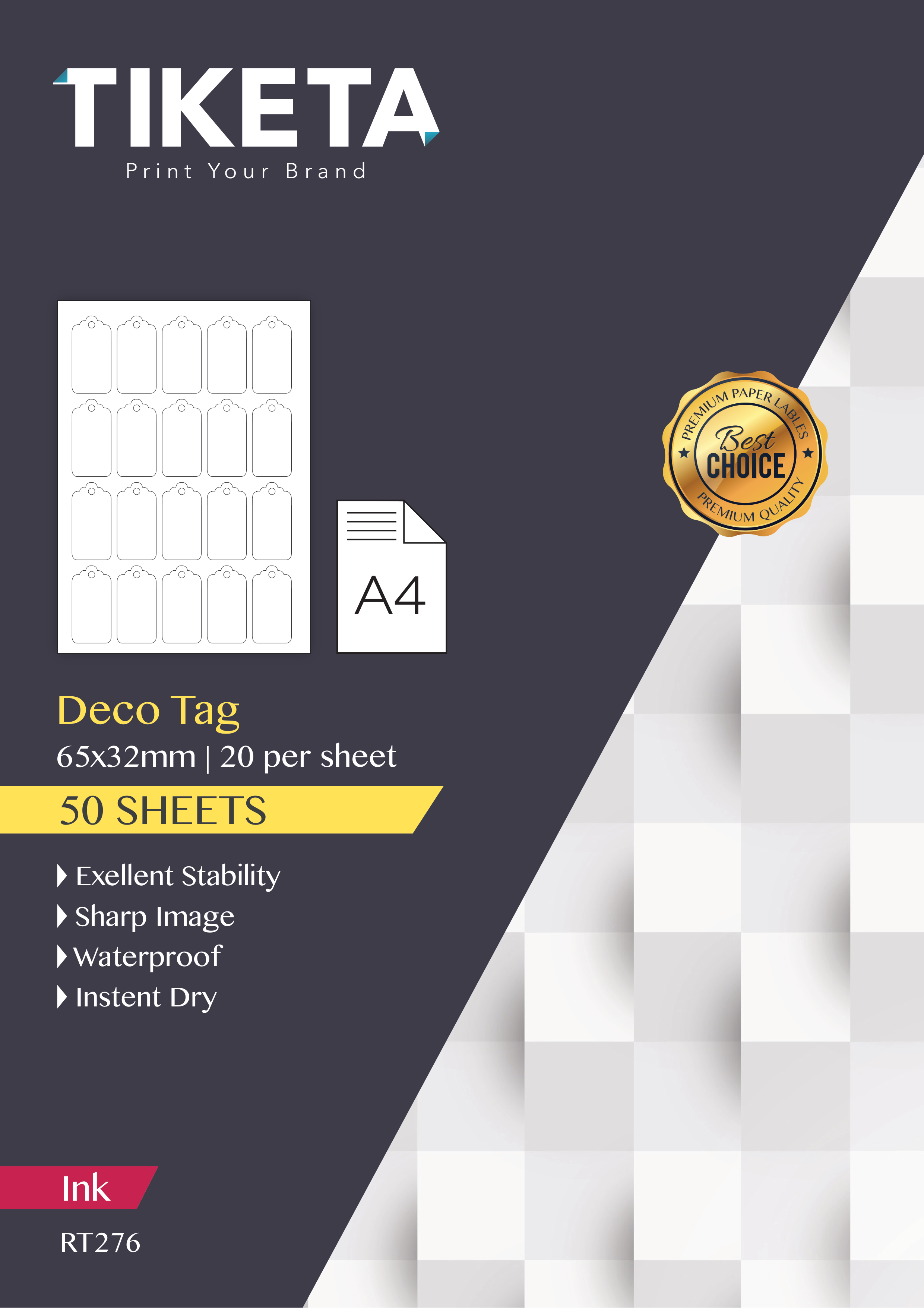 תגית דקורטיבית למיתוג אישי TIKETA