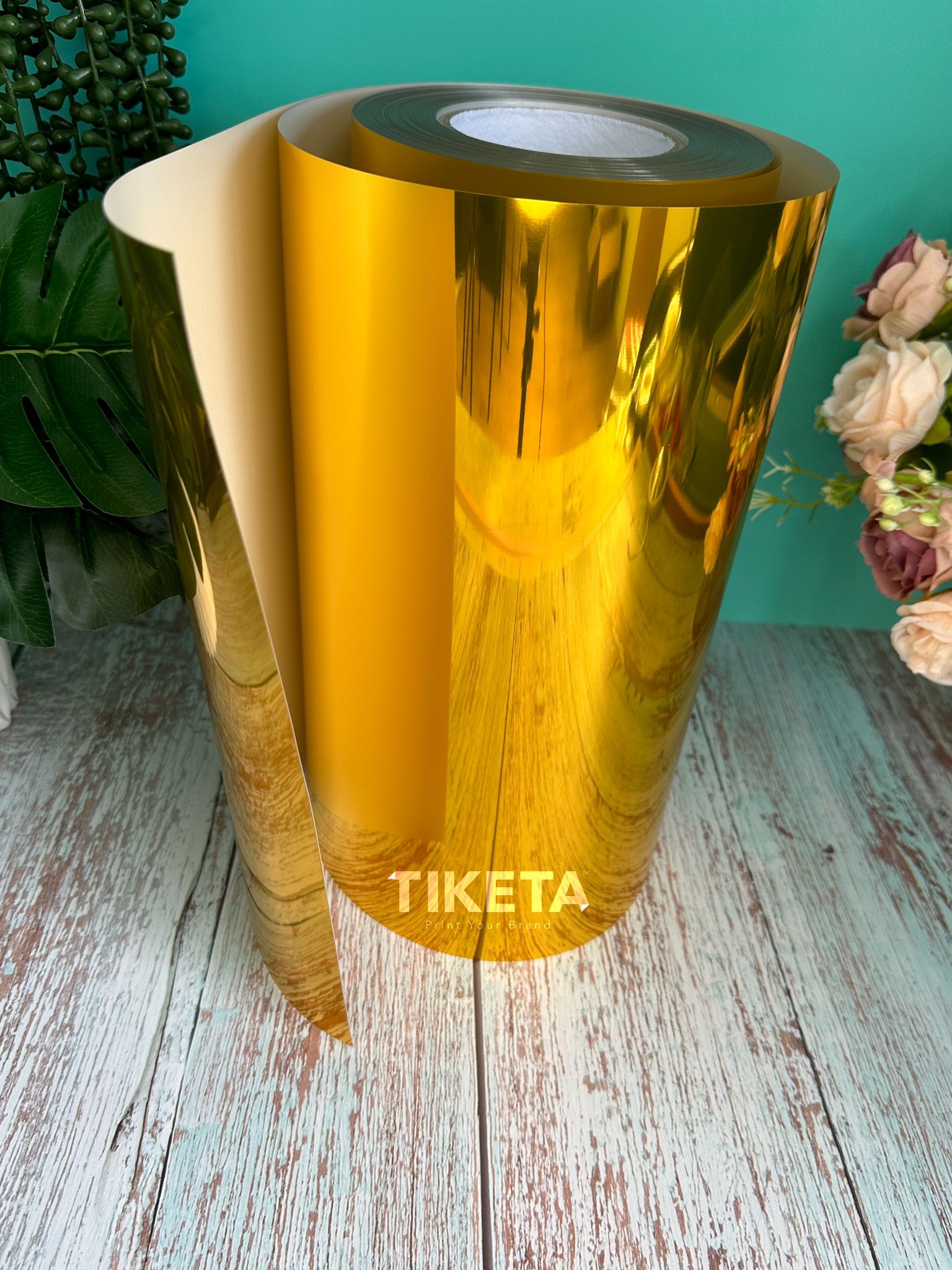 גליל ויניל זהב כרום מטאלי TIKETA