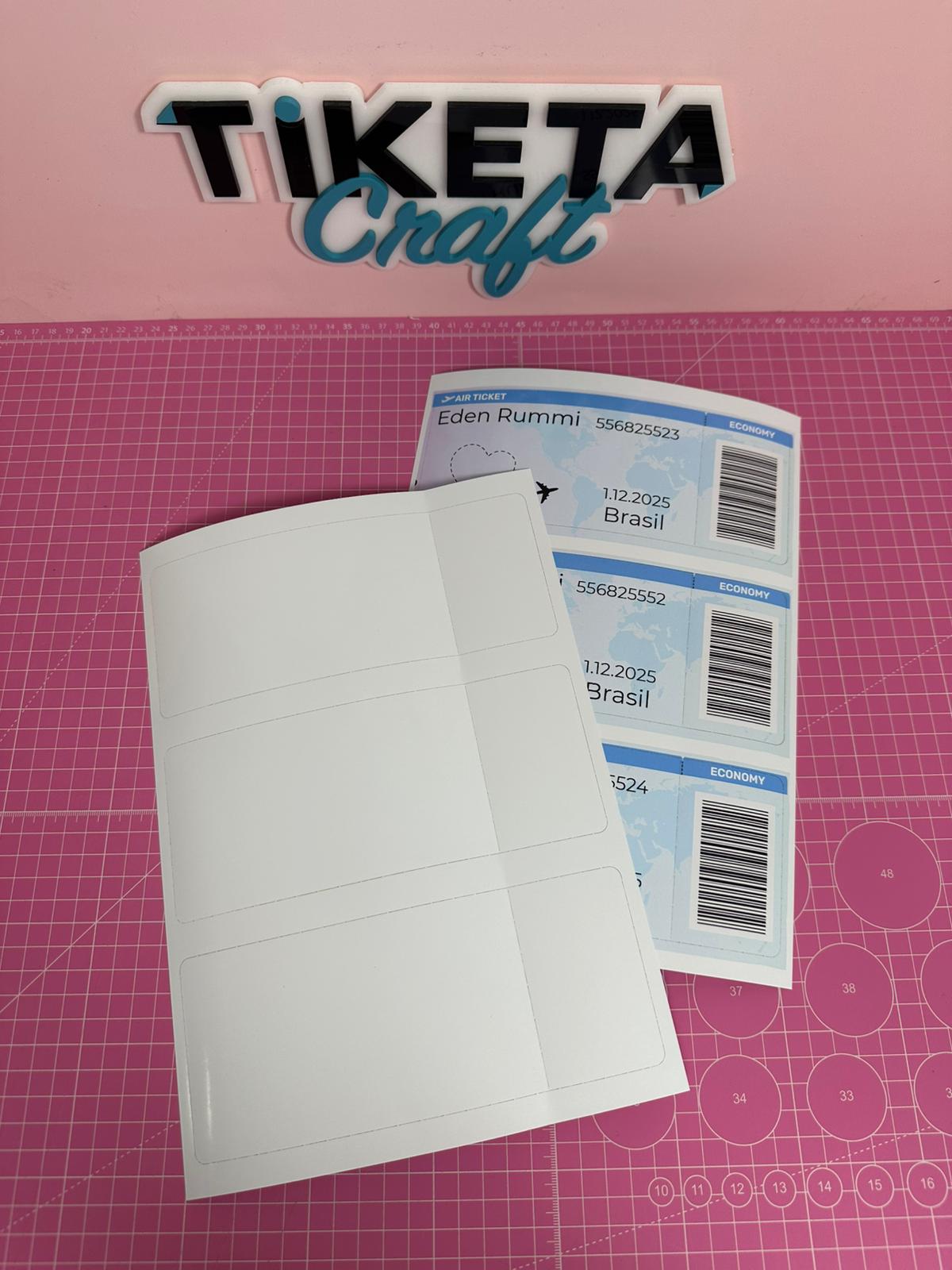 תגית כרטיס טיסה למיתוג אישי TIKETA